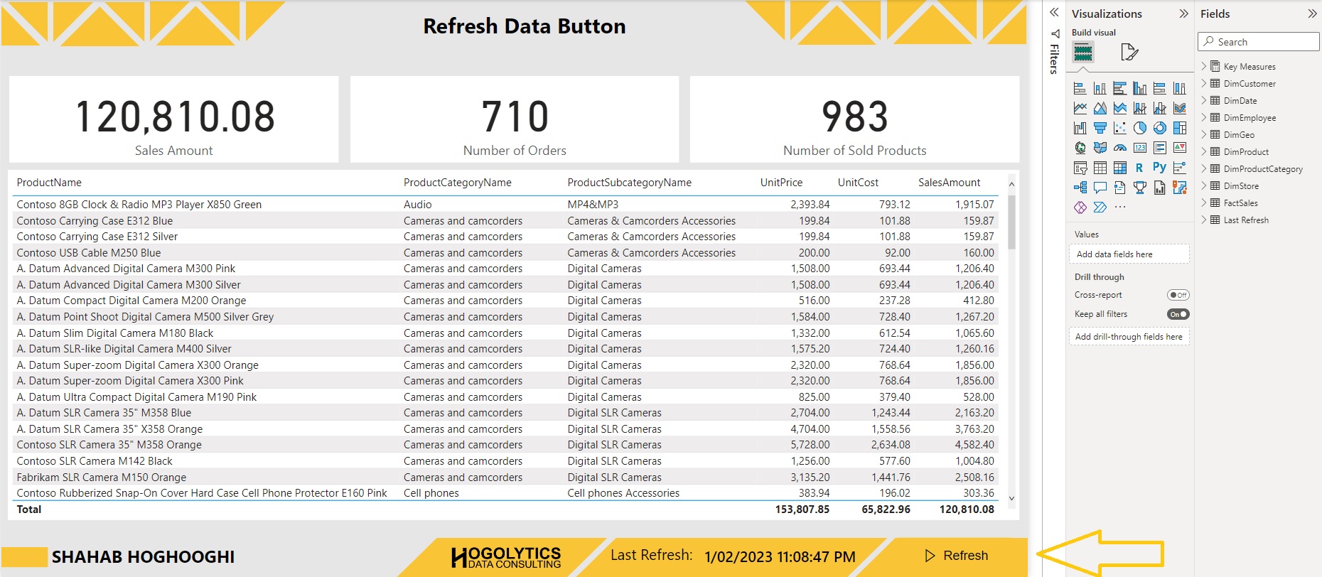 Refresh Button using Power Automate - HOGOLYTICS